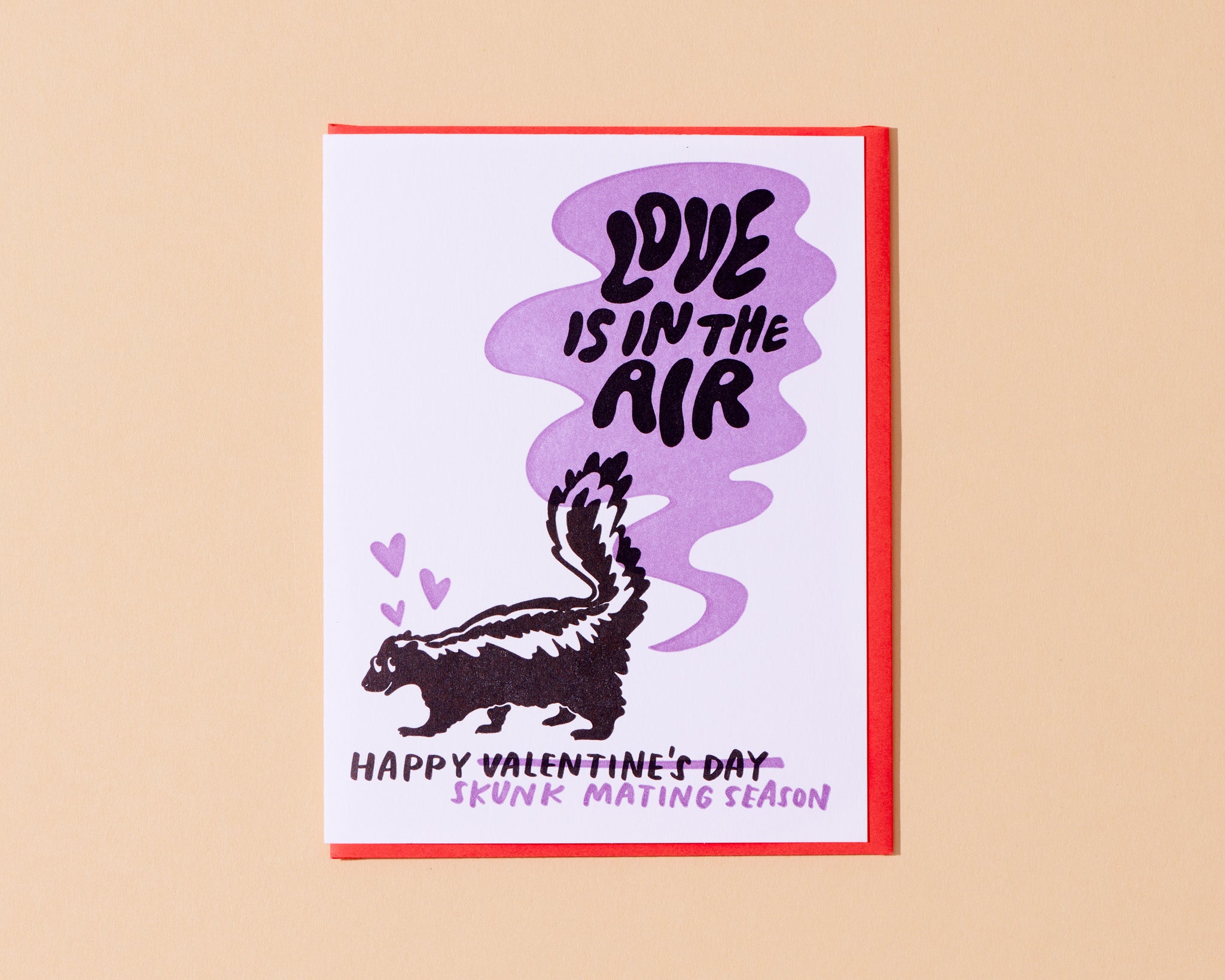 Skunk Valentine's Day Card – And Here We Are