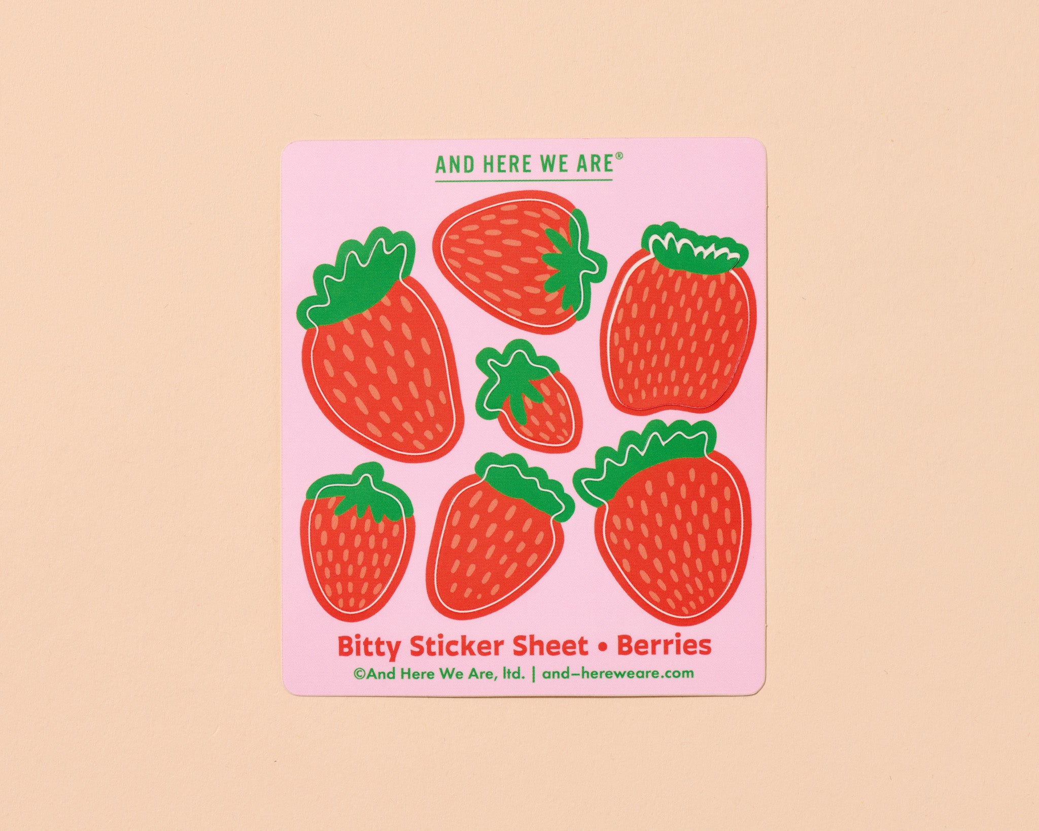 Strawberries Bitty Sticker Sheet – And Here We Are