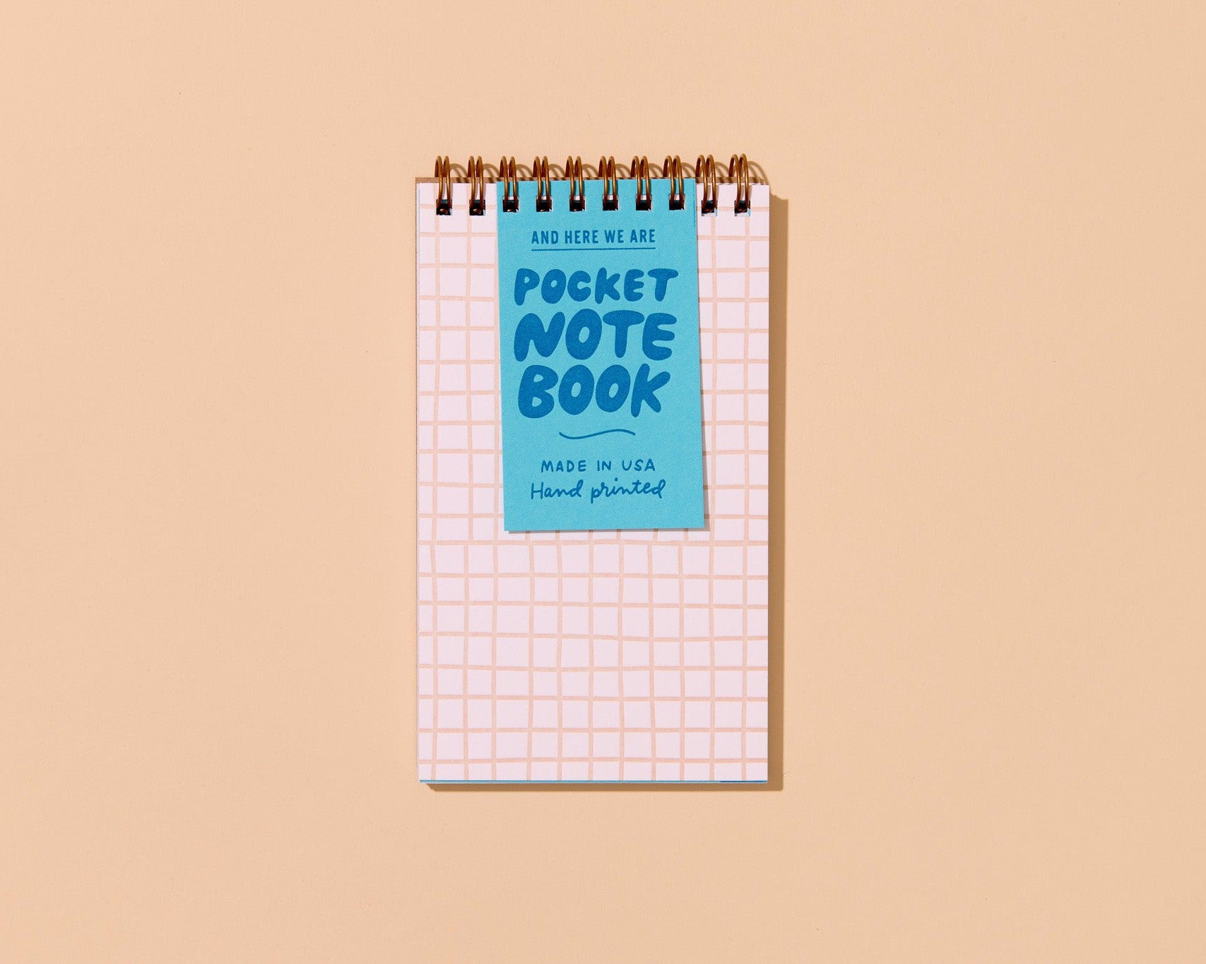 Checks Pocket-size Spiral Notebook – And Here We Are