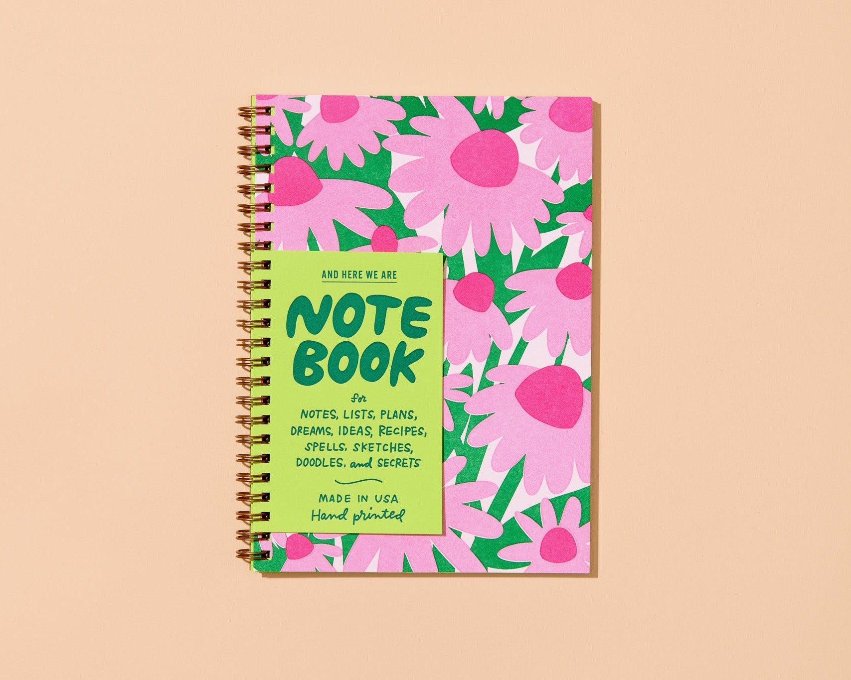 Coneflower Wildflower A5 Spiral Notebook – And Here We Are