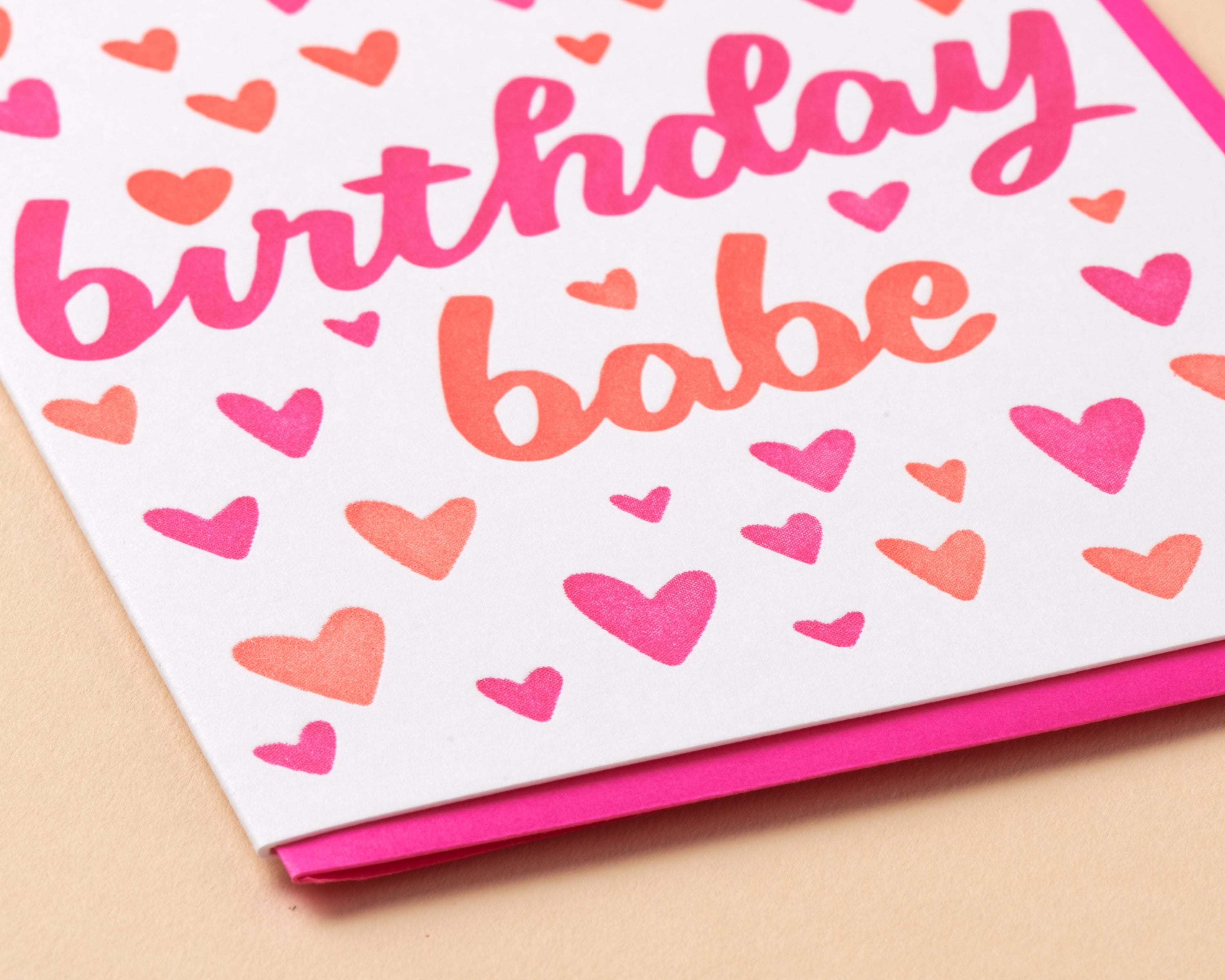 Birthday Babe - Birthday Card for best friend - Letterpress Greeting Card – And Here We Are