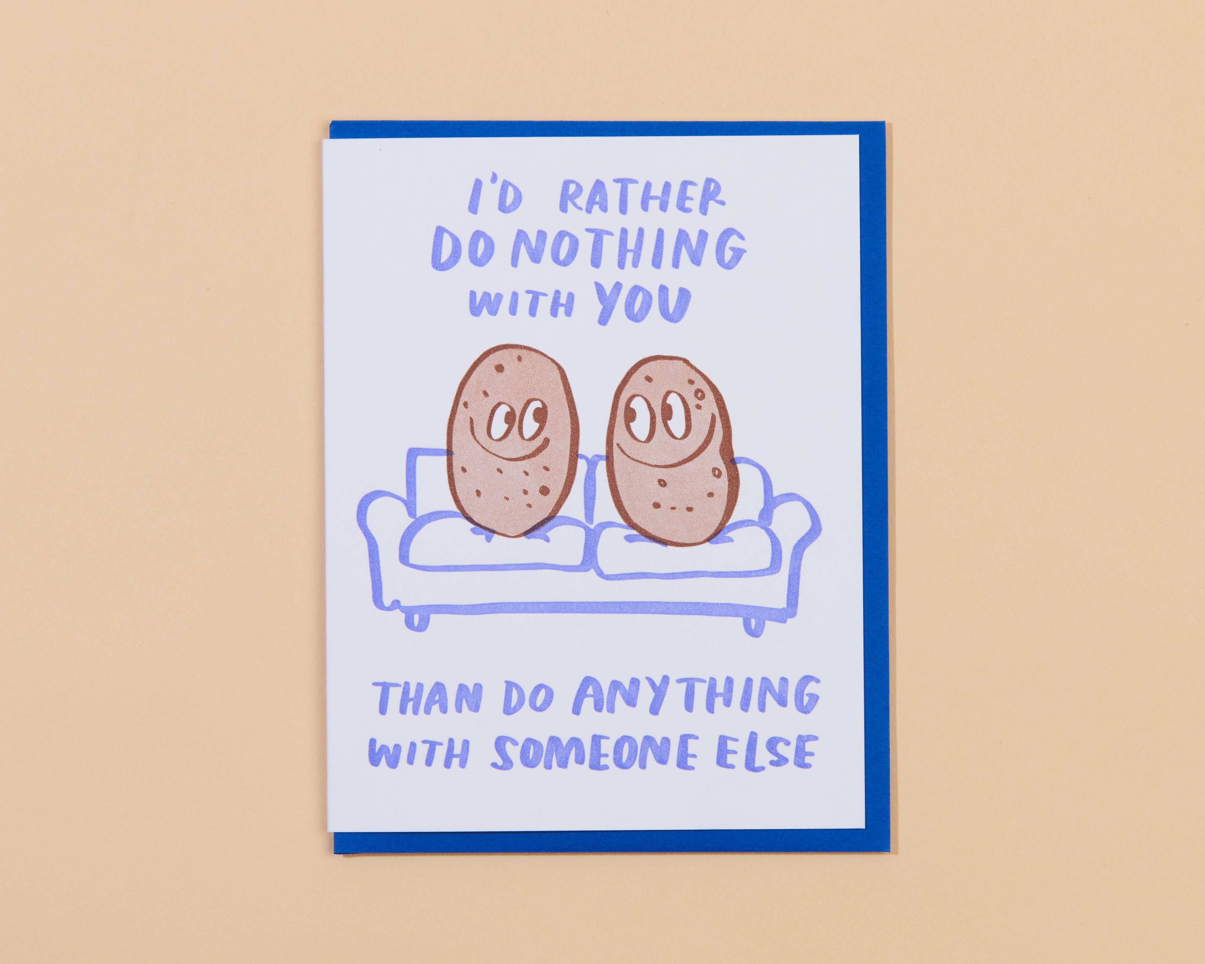 Couch Potatoes - Letterpress Greeting Card – And Here We Are