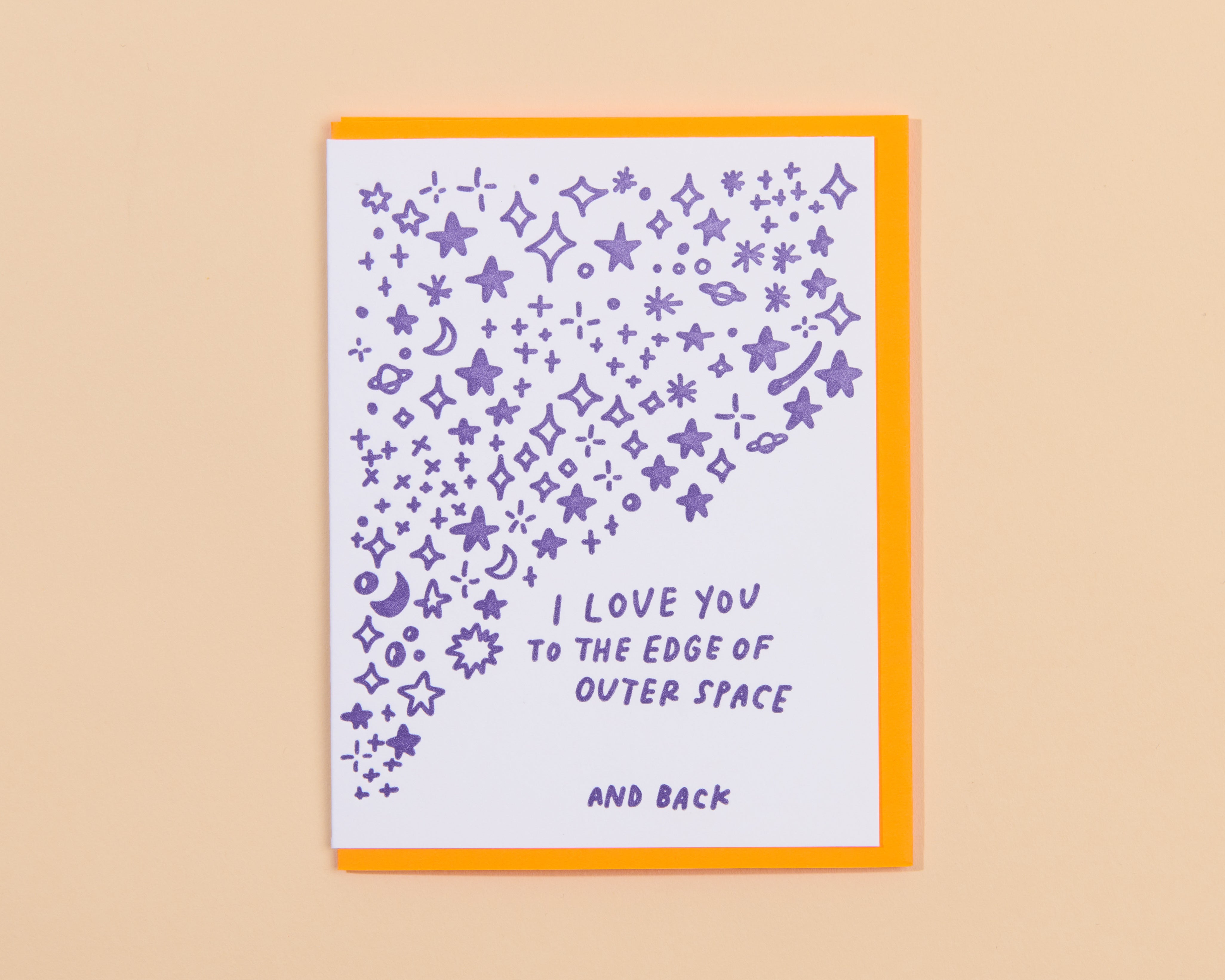 Outer Space love - Letterpress Greeting Card – And Here We Are